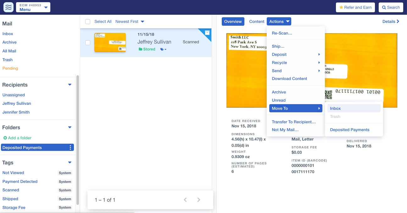 Creating and Managing Folders – Earth Class Mail