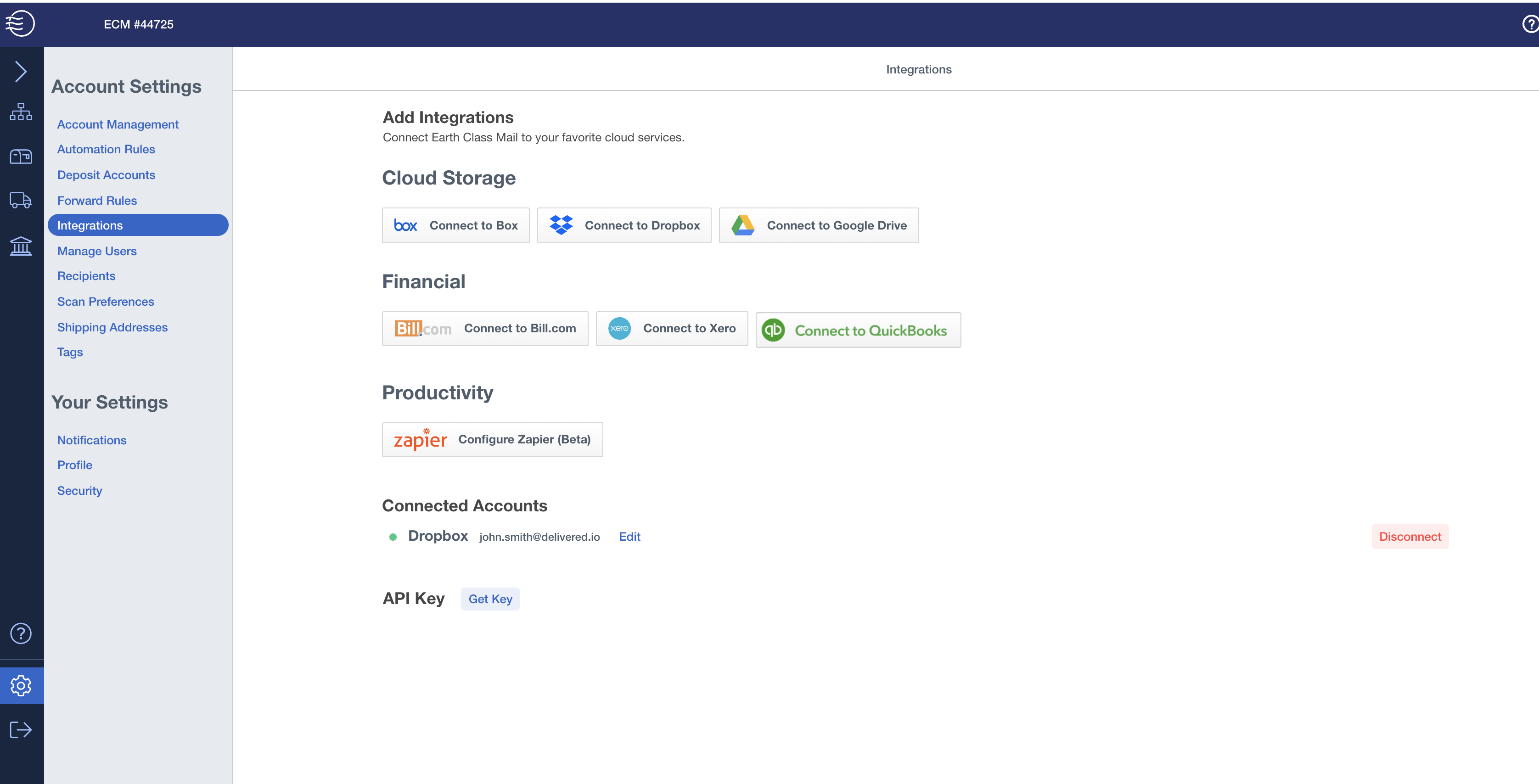 Connecting to Box, Dropbox, and Google Drive – Earth Class Mail